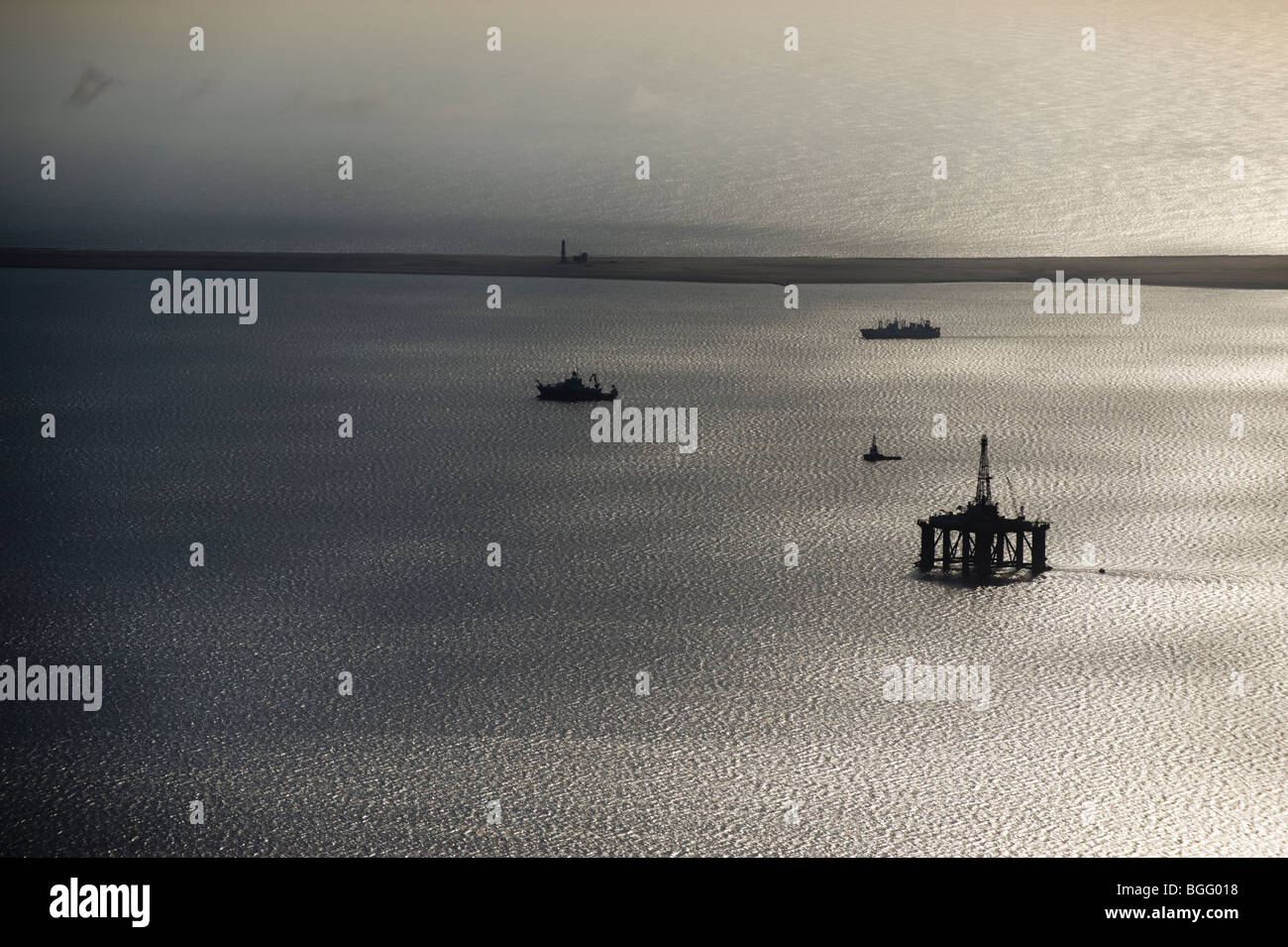 Aerial of an oil rig in Walvis bay lagoon / harbour Stock Photo - Alamy