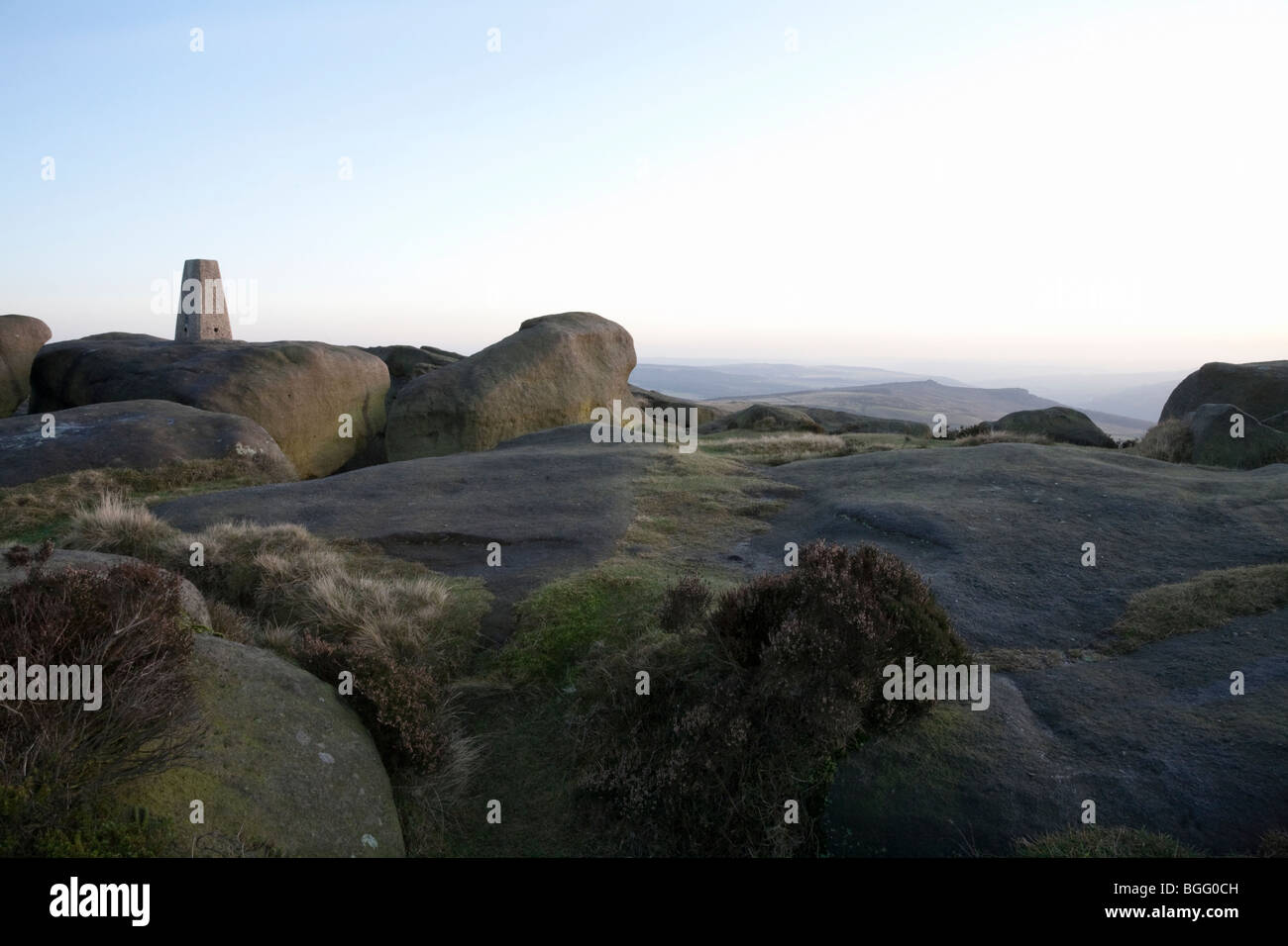 Trig point stanage edge hi-res stock photography and images - Alamy