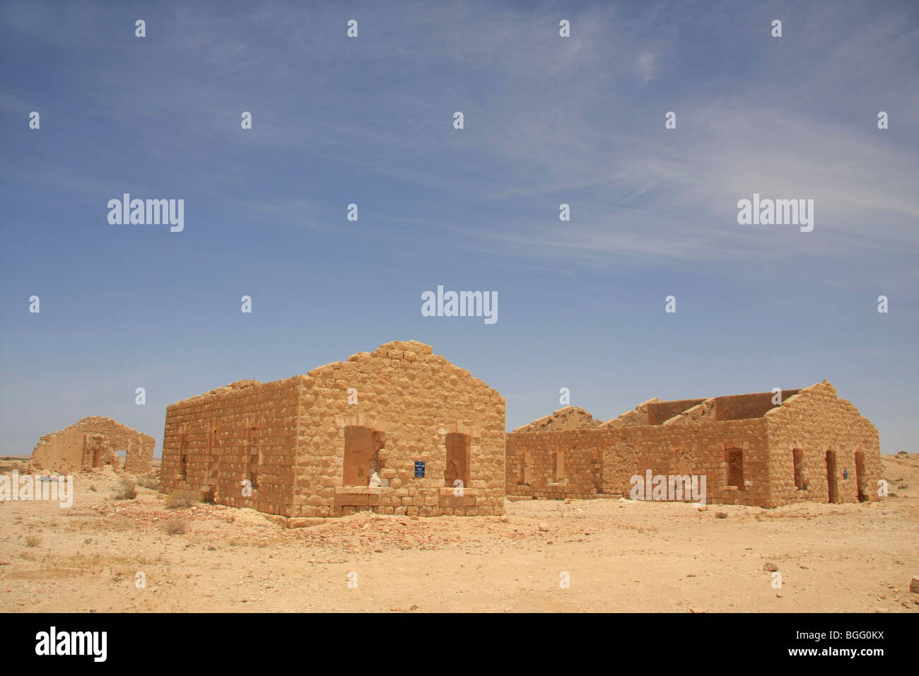 Israel, Negev, remains of the Turkish built village Auja al-Hafir Stock ...