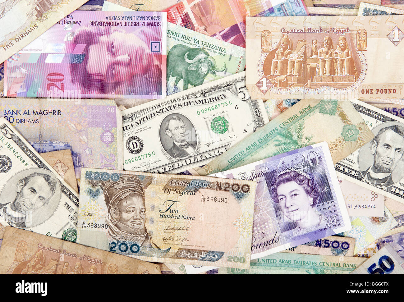 International currencies banknotes Stock Photo - Alamy