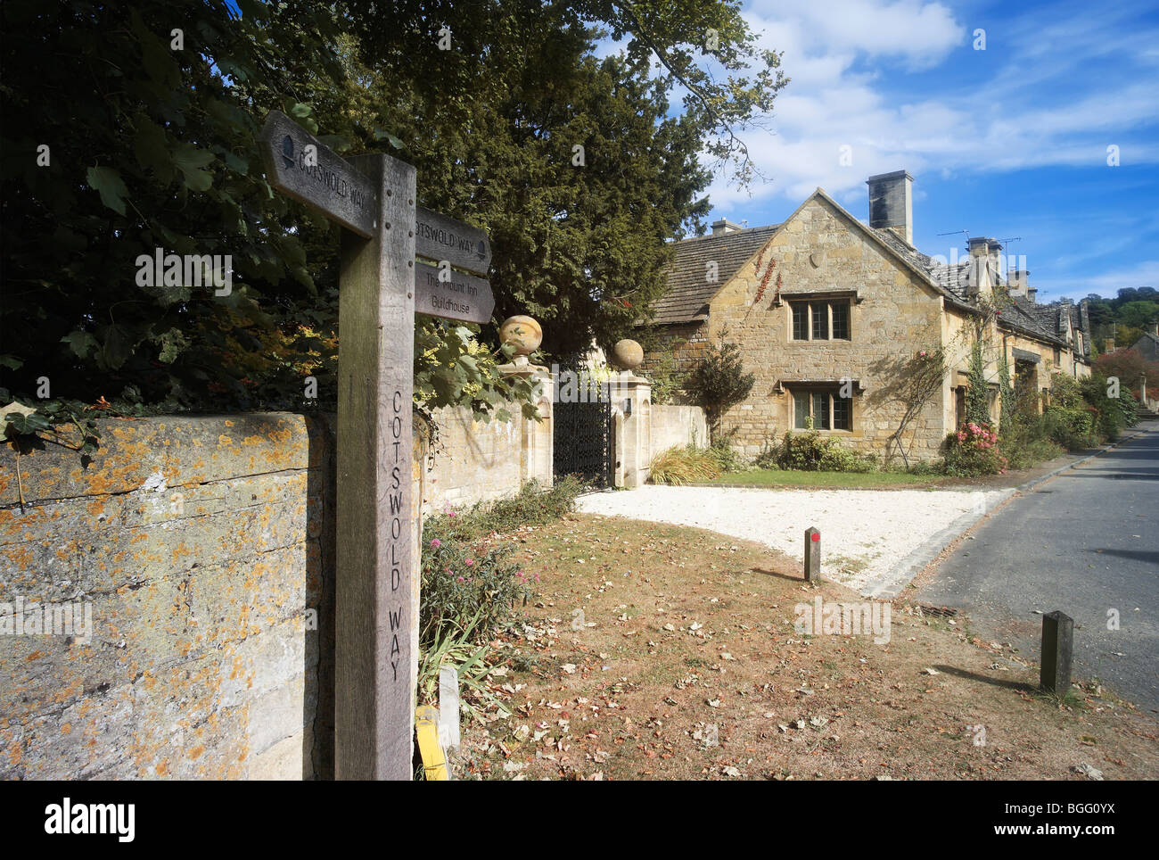 house high street stanton cotswolds Stock Photo - Alamy