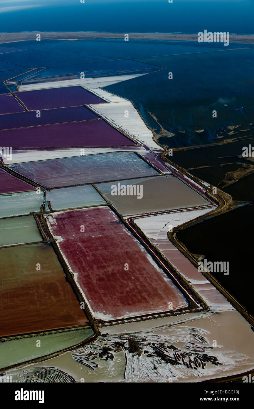 Aerial view of salt works, Walvis Bay, Namibia Stock Photo - Alamy