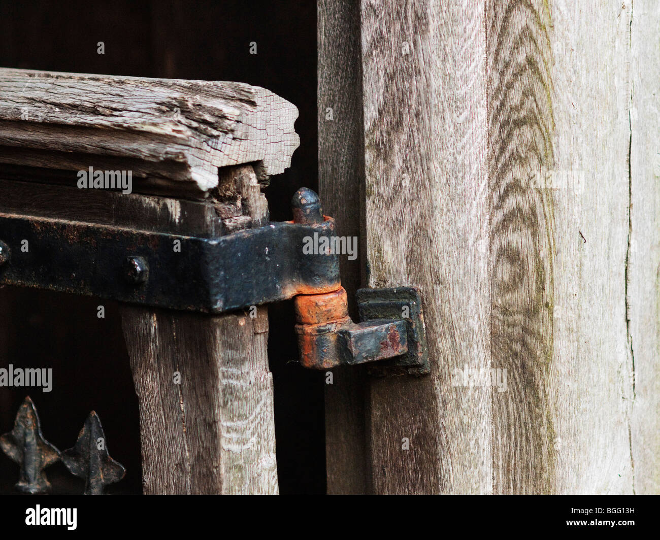 an old bolt on an old gate Stock Photo - Alamy