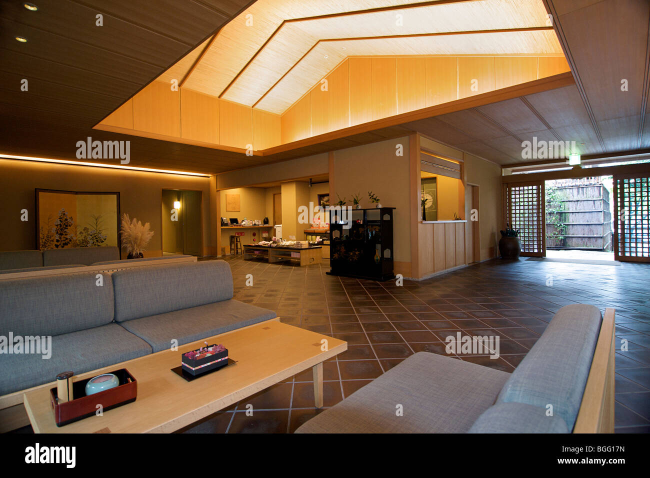 Gion Hatanaka. Japanese ryokan. Reception area. A traditional style ...