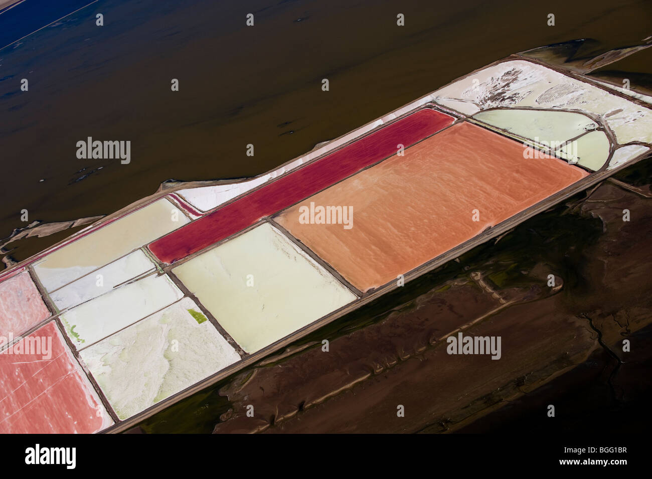 Aerial view of salt works, Walvis Way, Namibia Stock Photo - Alamy