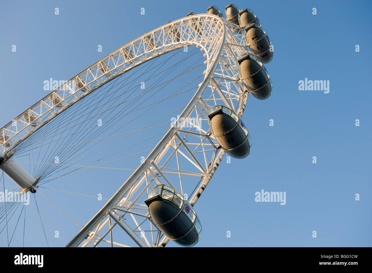 The London Eye also known as the Millennium Wheel on the south bank of ...
