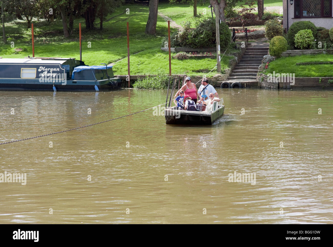 The hampton ferry on the river avon evesham worcestershire england uk ...
