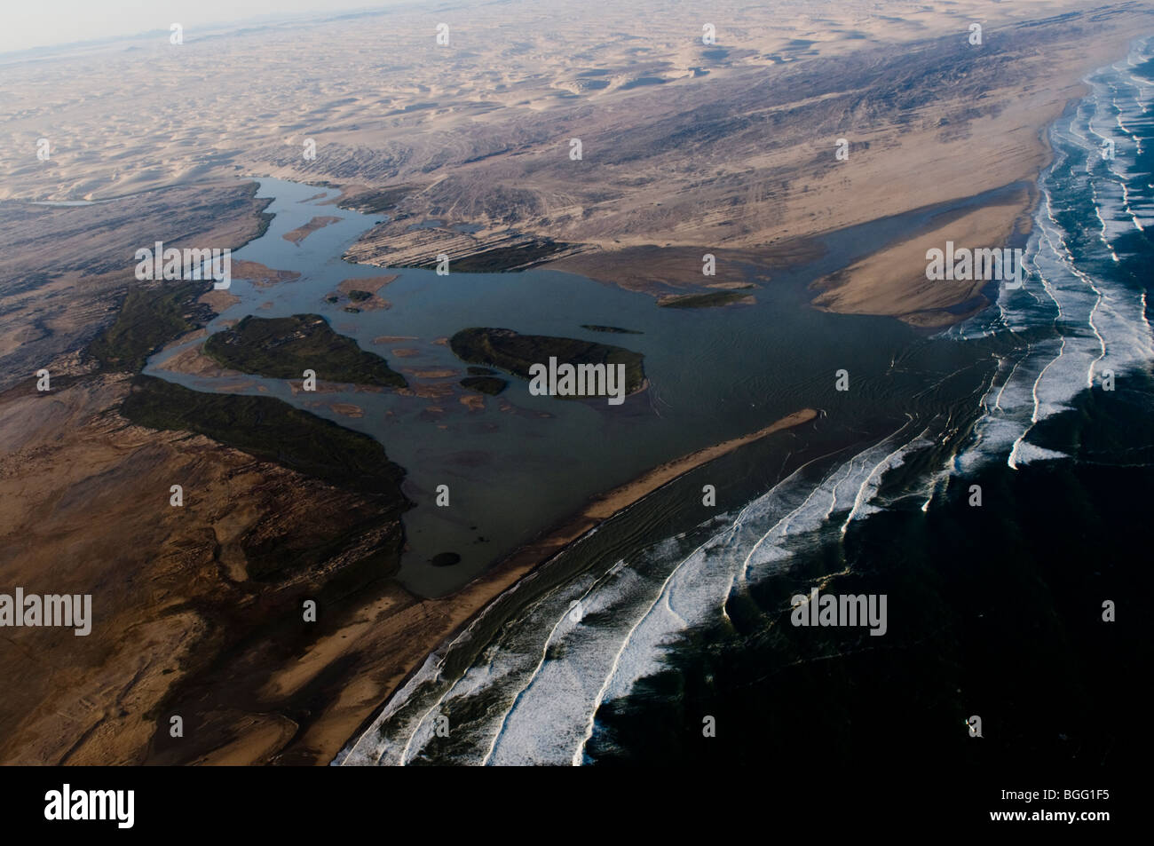 Kunene river mouth, Namibia Stock Photo - Alamy