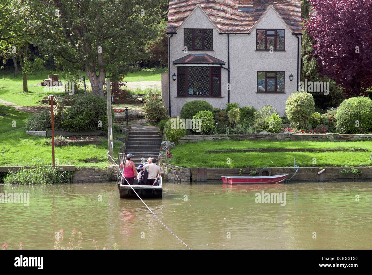 The hampton ferry on the river avon evesham worcestershire england uk ...