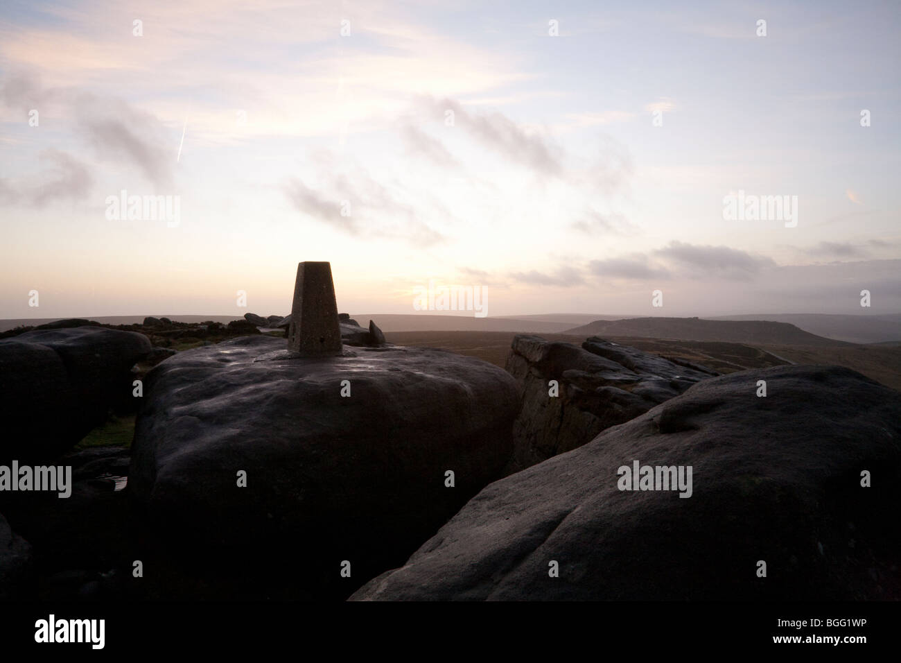 Trig point stanage edge hi-res stock photography and images - Alamy