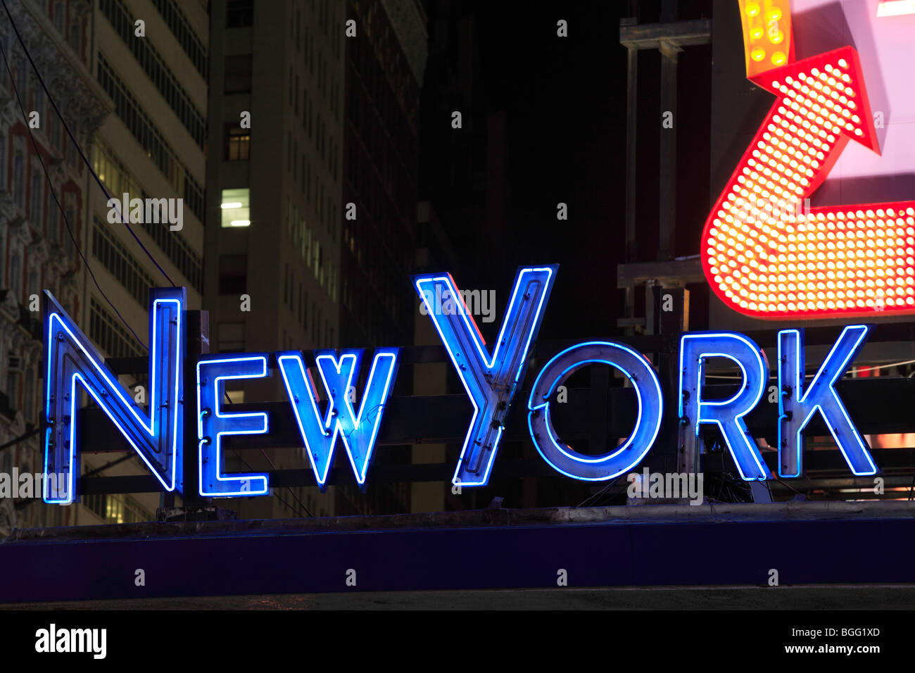 Neon Lights, Times Square, Manhattan, New York City, USA Stock Photo ...