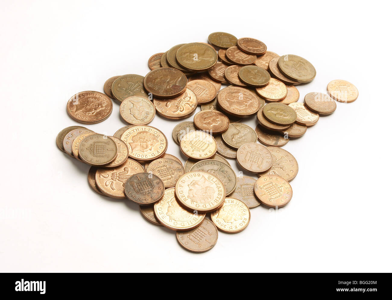 1p coins hi-res stock photography and images - Alamy
