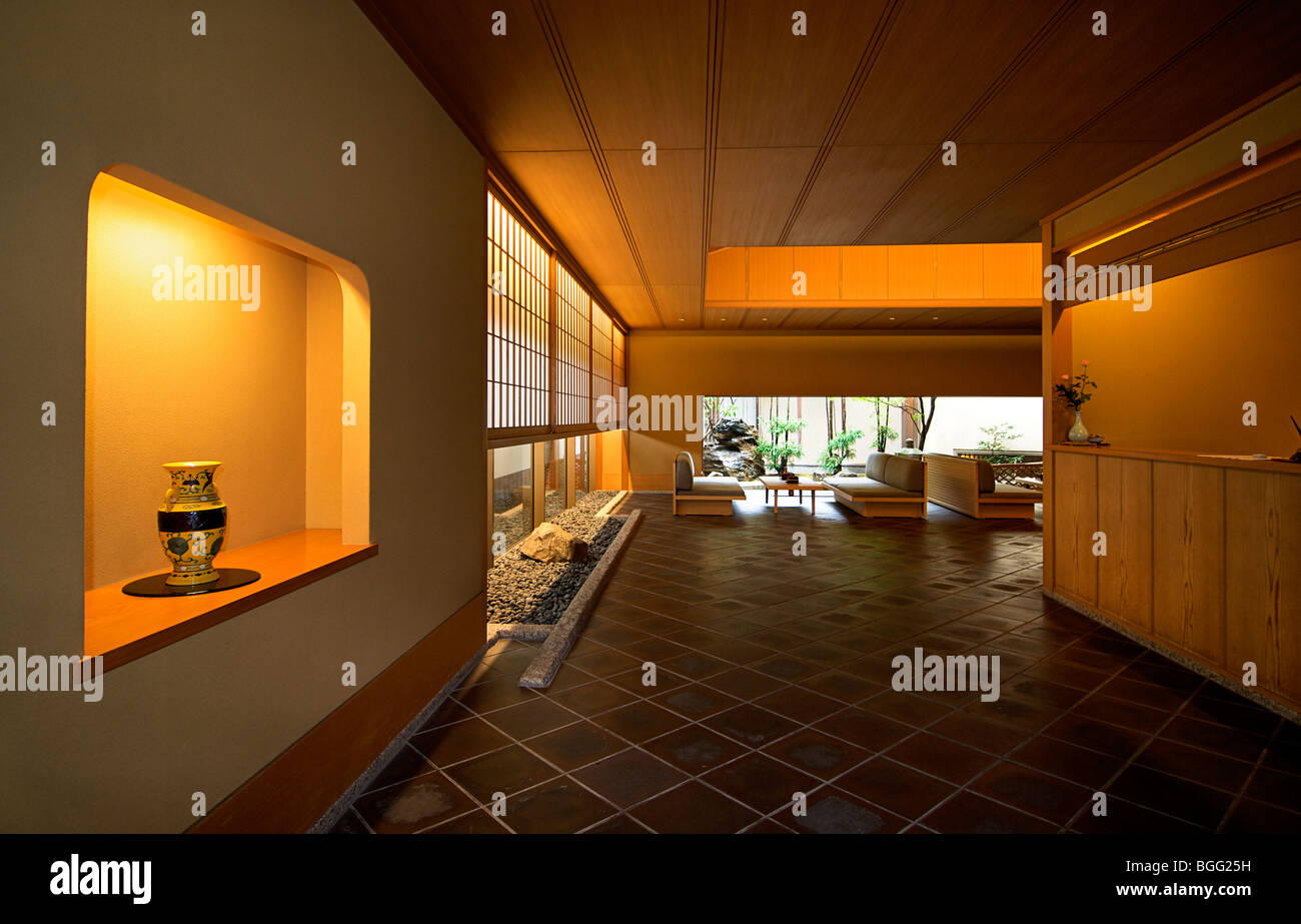 Gion Hatanaka. Japanese ryokan. Reception area. A traditional style ...