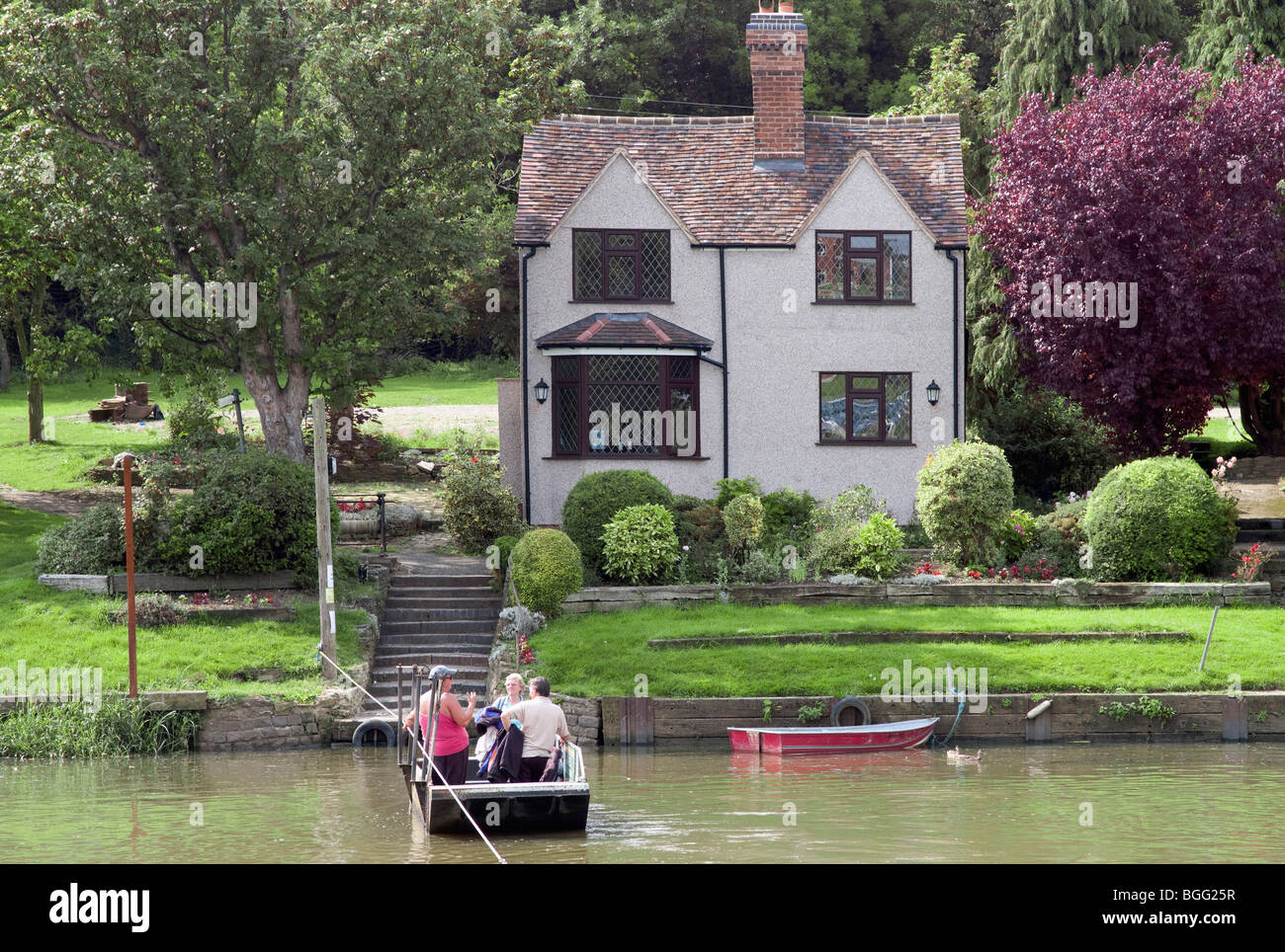 The hampton ferry on the river avon evesham worcestershire england uk ...