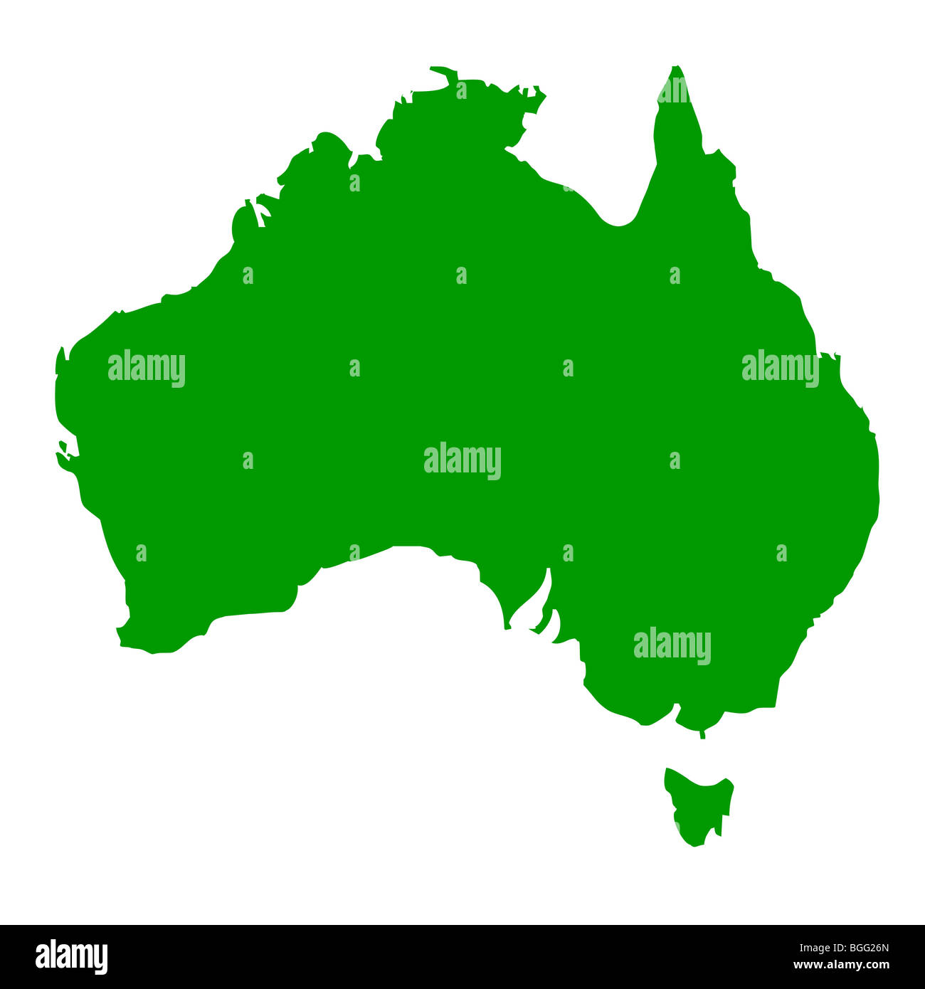 Map of Australia, isolated on white background Stock Photo - Alamy