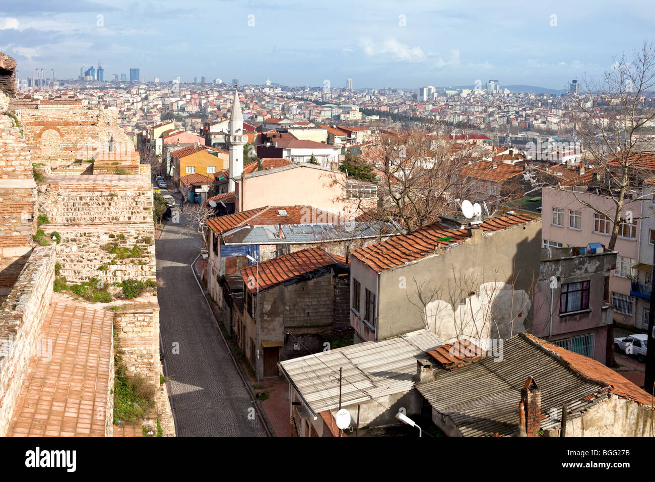 Theodosian Wall in Istanbul Turkey Stock Photo - Alamy
