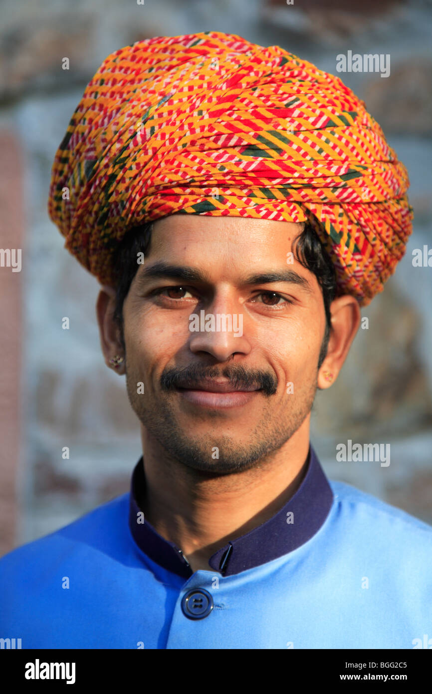 Portrait of a Rajasthani man, Jaipur, Rajasthan, India Stock Photo - Alamy