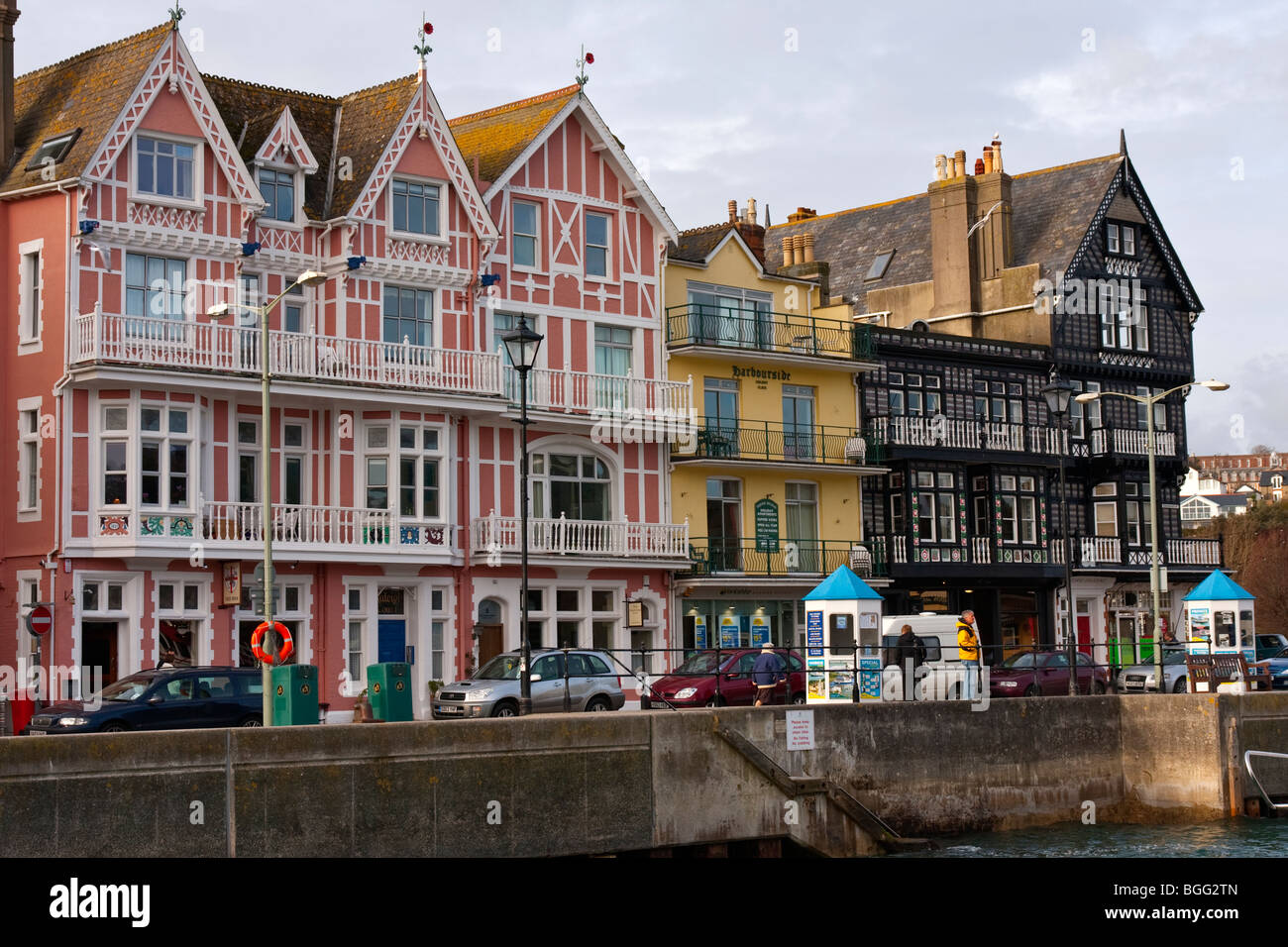 Colourful old buildings in Dartmouth, Devon Stock Photo - Alamy