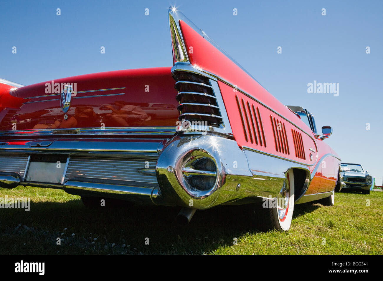 Rear view at a old american car Stock Photo - Alamy