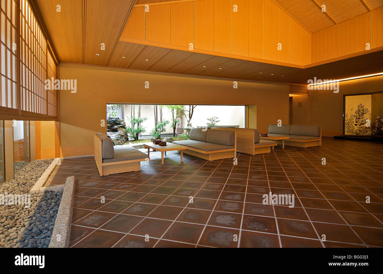 Gion Hatanaka. Japanese ryokan. Reception area. A traditional style ...