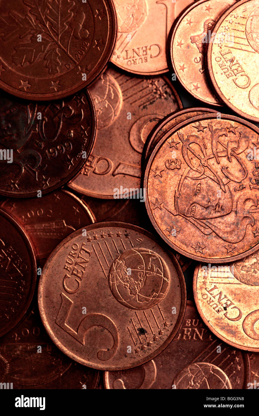 Mixed Euro Coins Stock Photo - Alamy