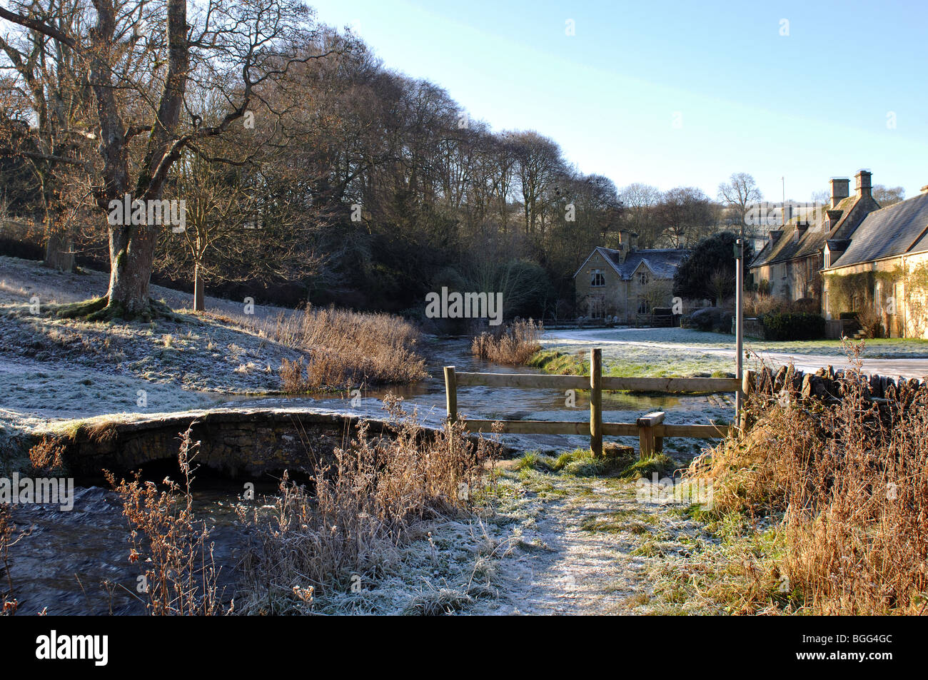 Upper Slaughter in winter, Gloucestershire, England, UK Stock Photo - Alamy