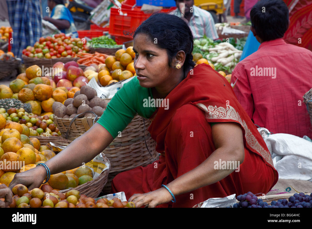 Market Trader, India Stock Photo - Alamy