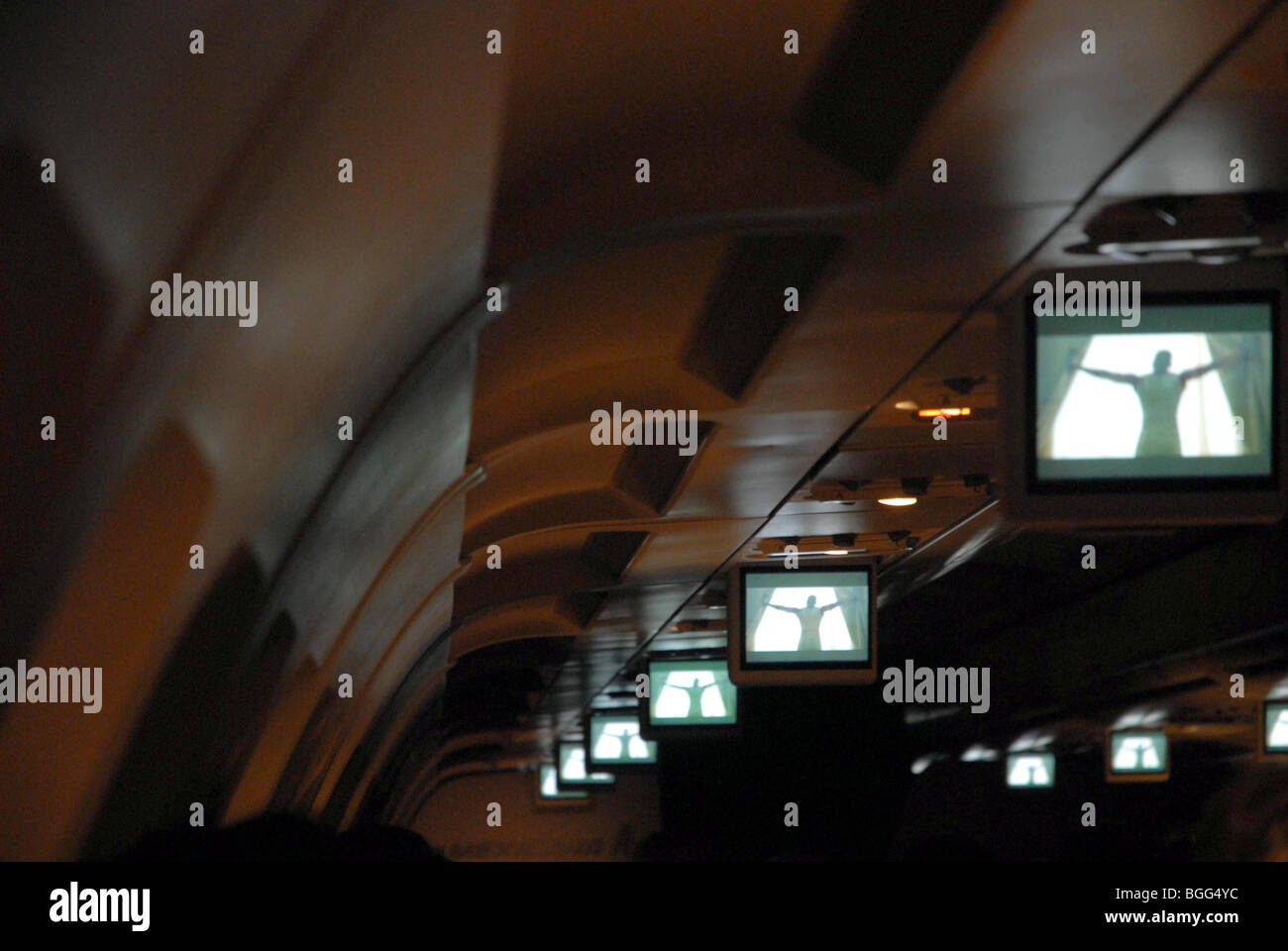 In flight entertainment Stock Photo - Alamy