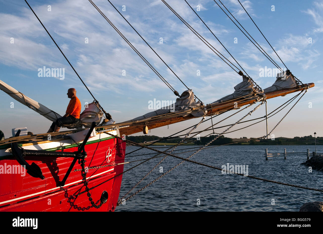 Old sailing ships at Faaborg harbor, Denmark Stock Photo - Alamy
