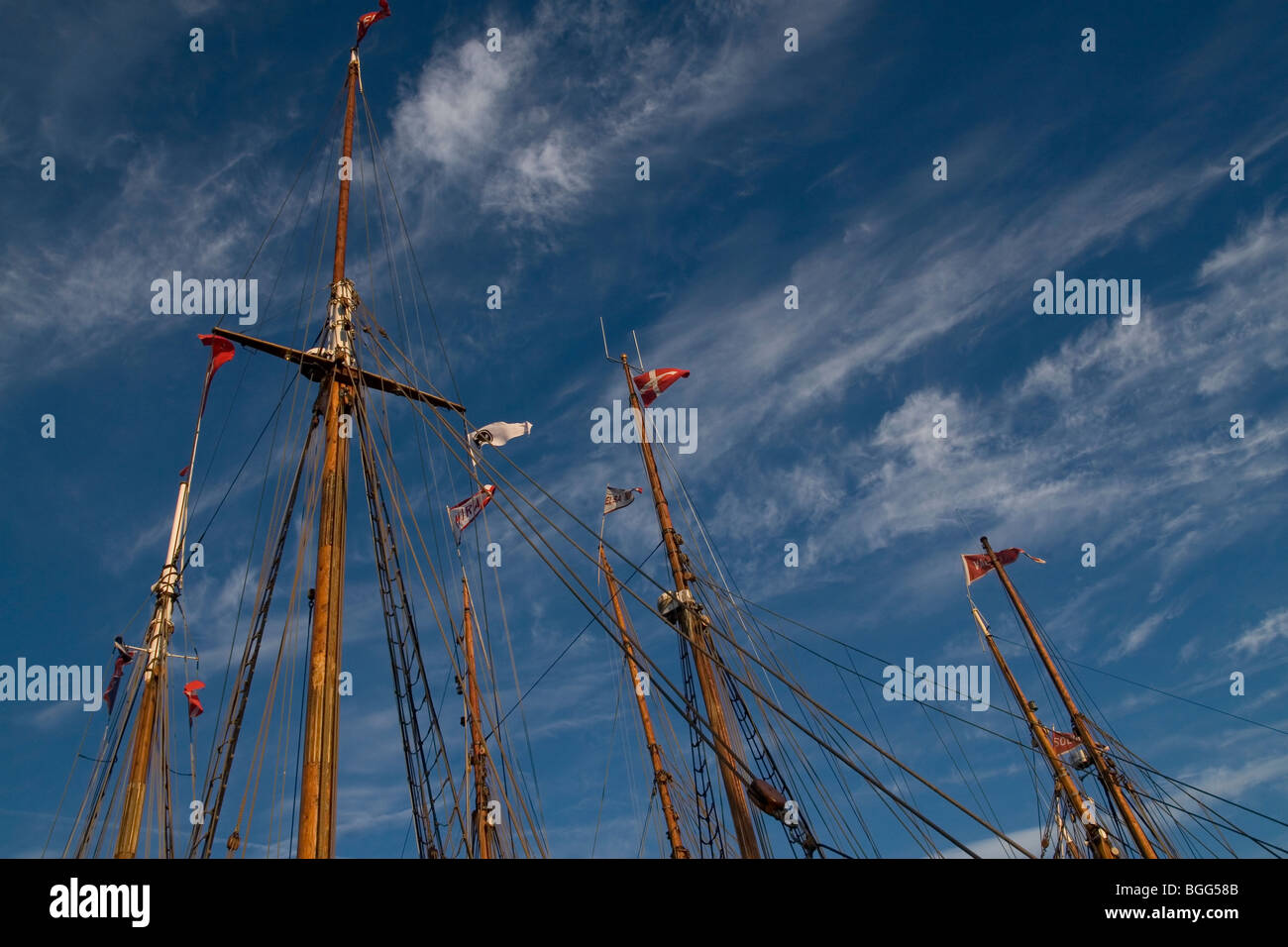 Old sailing ships at Faaborg harbor, Denmark Stock Photo - Alamy