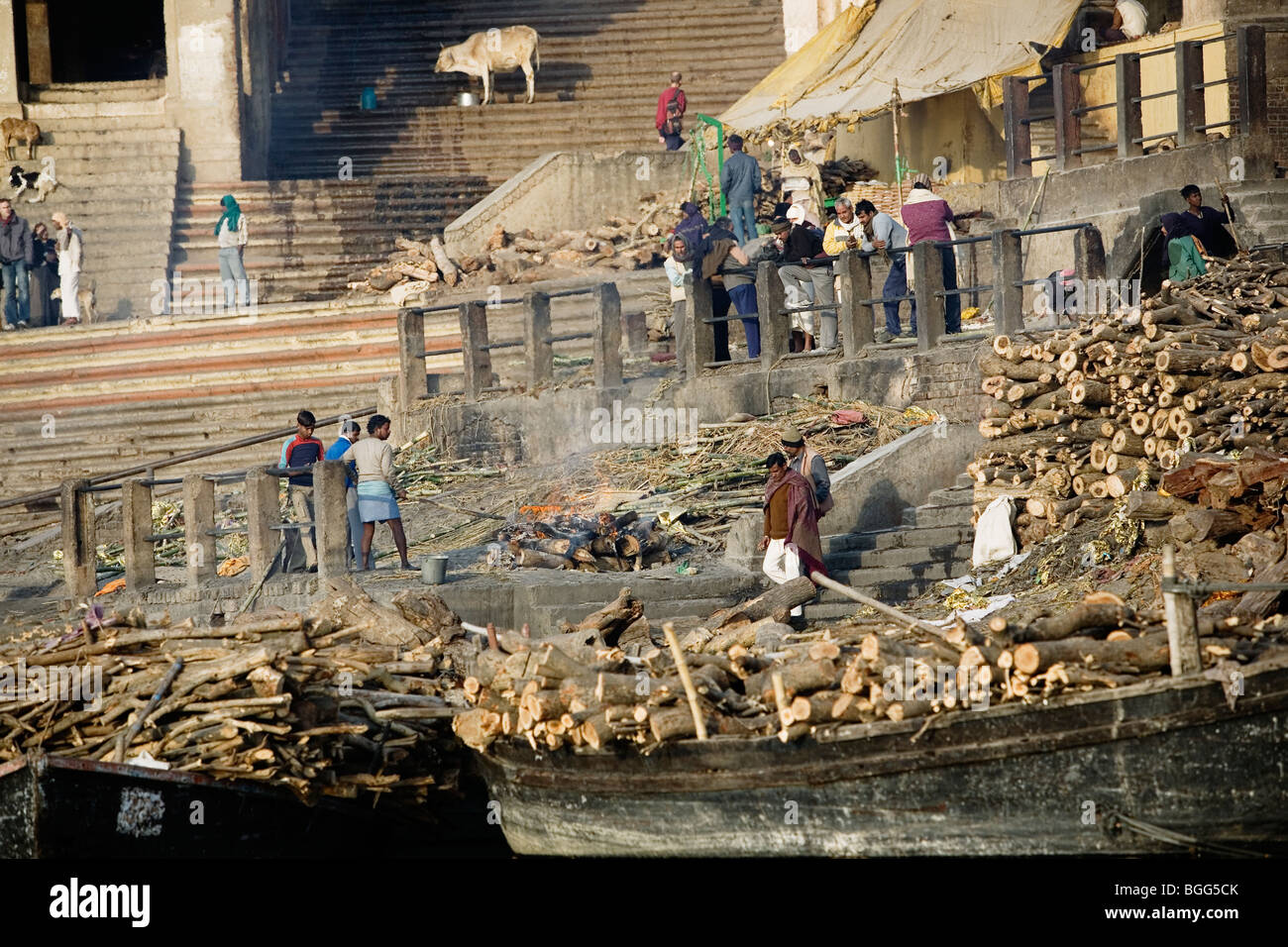Manikarnika Ghat, often dubbed as the Burning Ghat, has 24/7 creamation ...