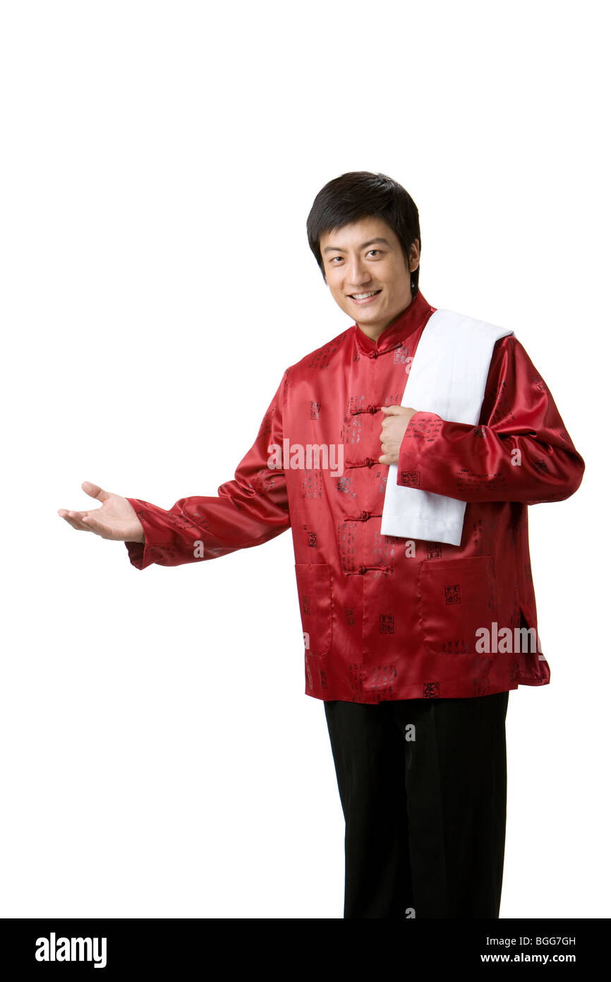 Smiling Service Staff Stock Photo - Alamy