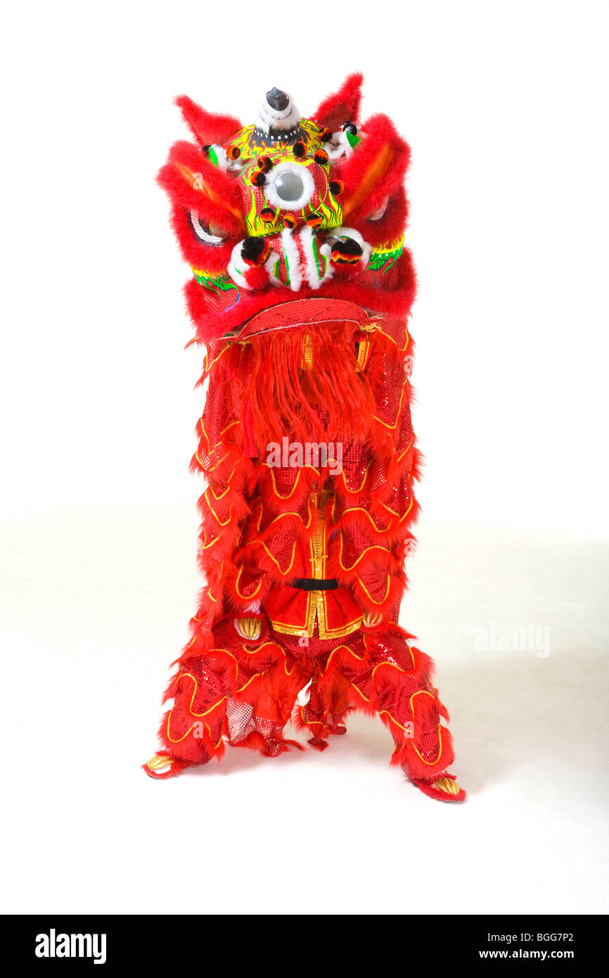 Chinese traditional lion dancing Stock Photo - Alamy