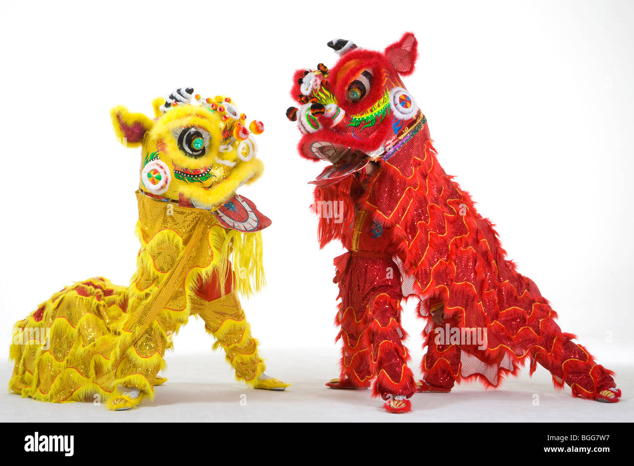 Chinese traditional lion dancing Stock Photo - Alamy