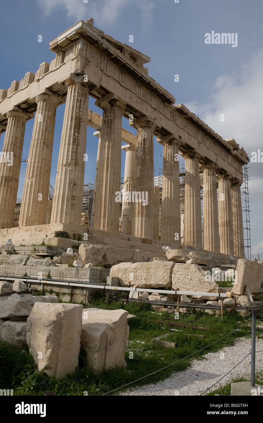 The Parthenon 447-432BC Temple to Athena on the Acropolis Stock Photo ...