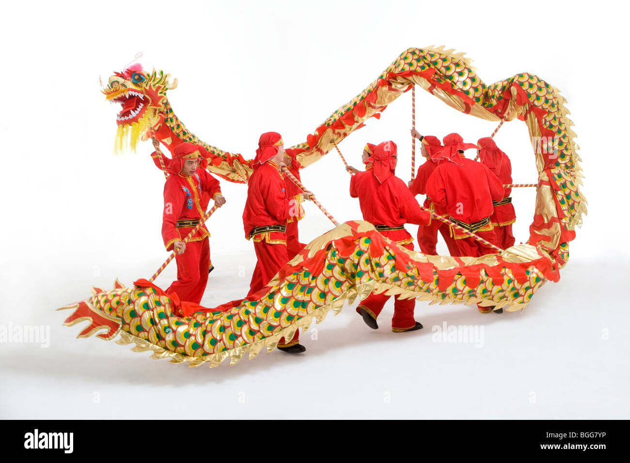 Chinese traditional dragon dancing Stock Photo - Alamy