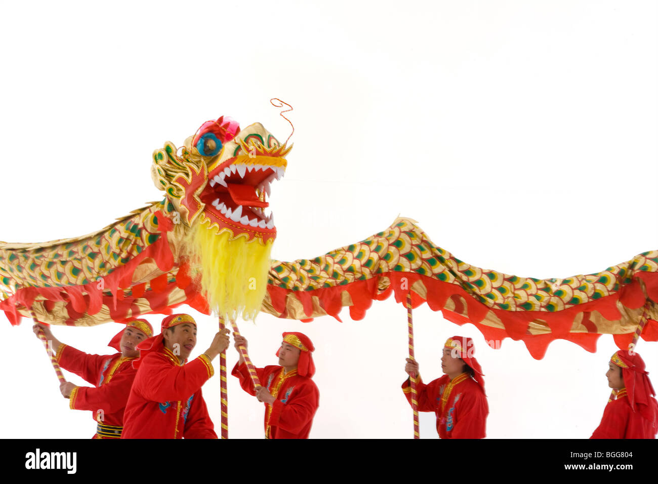 Chinese traditional dragon dancing Stock Photo - Alamy