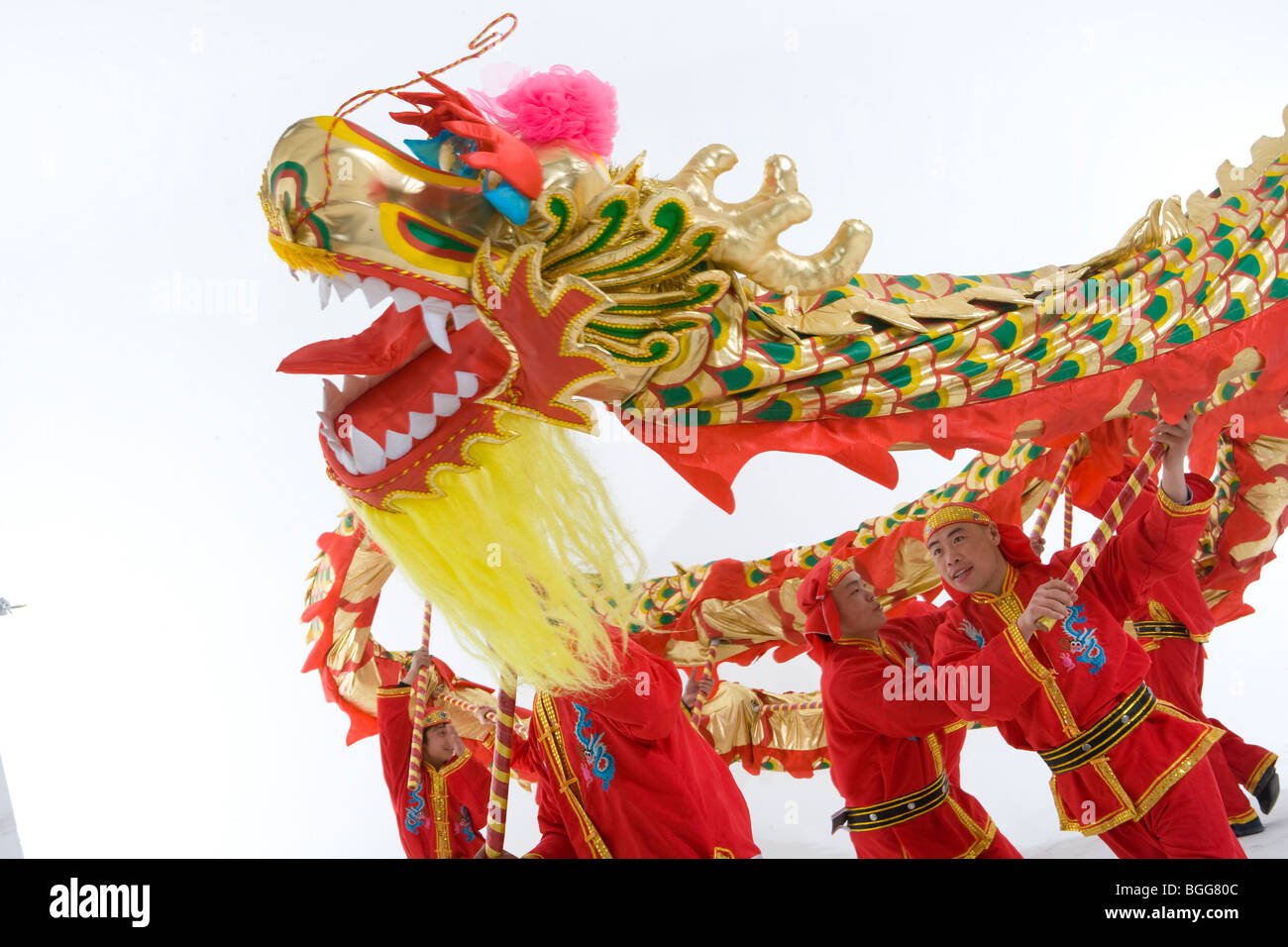 Chinese traditional dragon dancing Stock Photo - Alamy