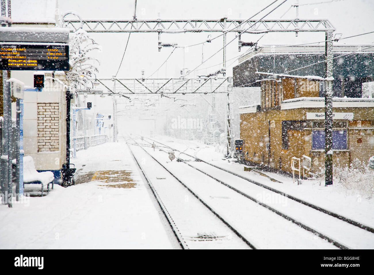 Old Harlow Town railway station Stock Photo - Alamy