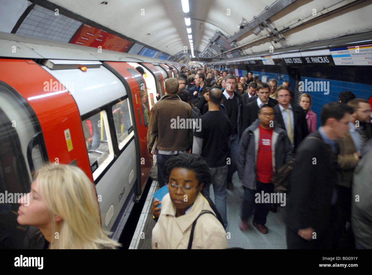 Packed commuter train carriage hi-res stock photography and images - Alamy