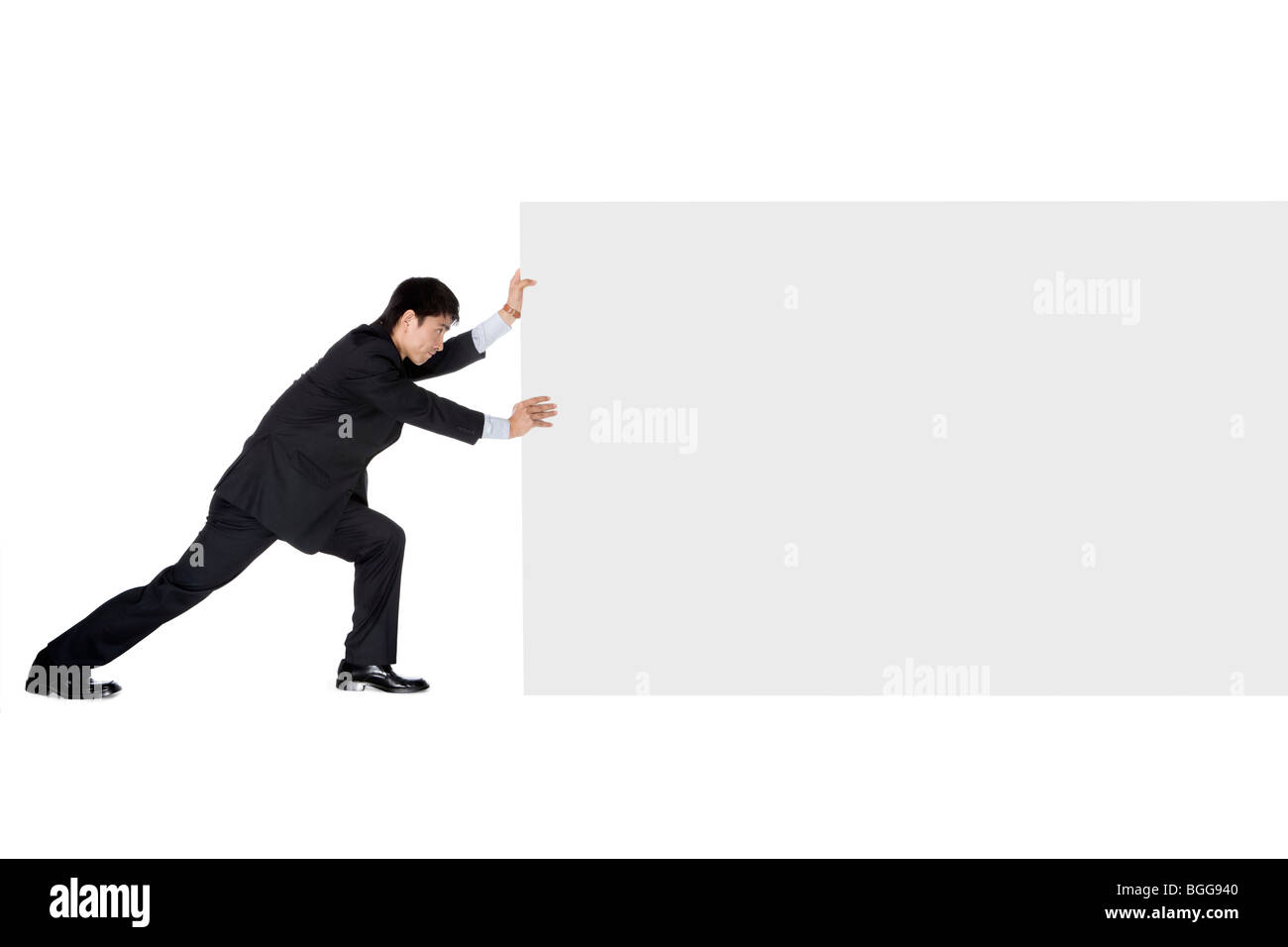 Businessman pushing chinese hi-res stock photography and images - Alamy