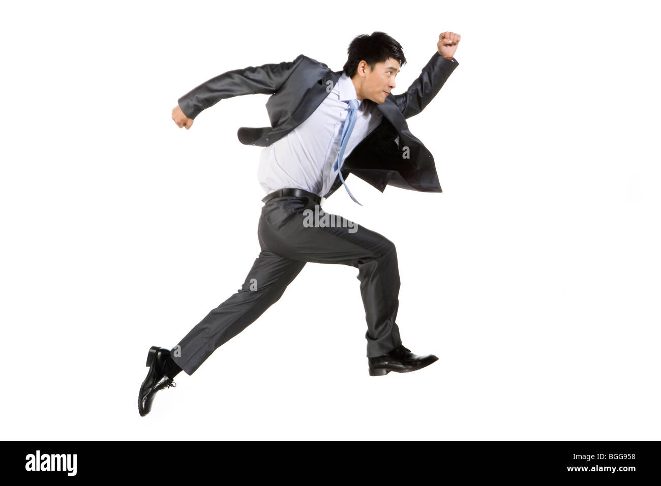 Business man jumping running forward hi-res stock photography and ...
