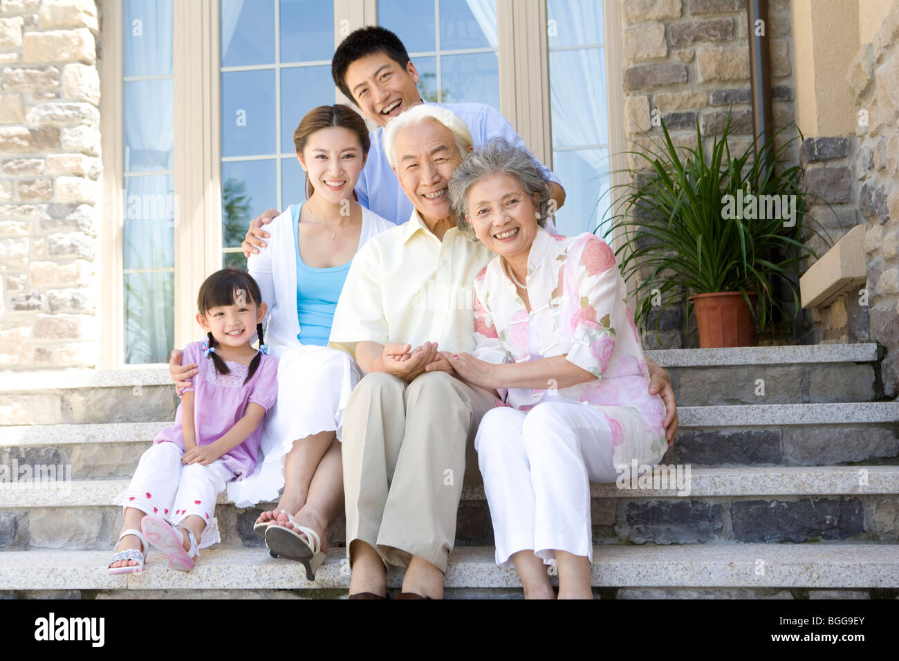 Portrait of a Three generation family Stock Photo - Alamy