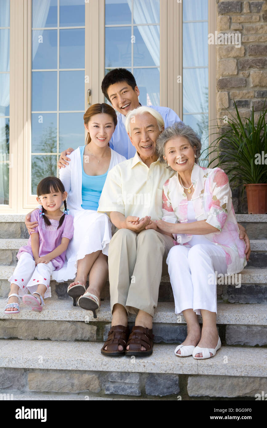 Portrait of a Three generation family Stock Photo - Alamy
