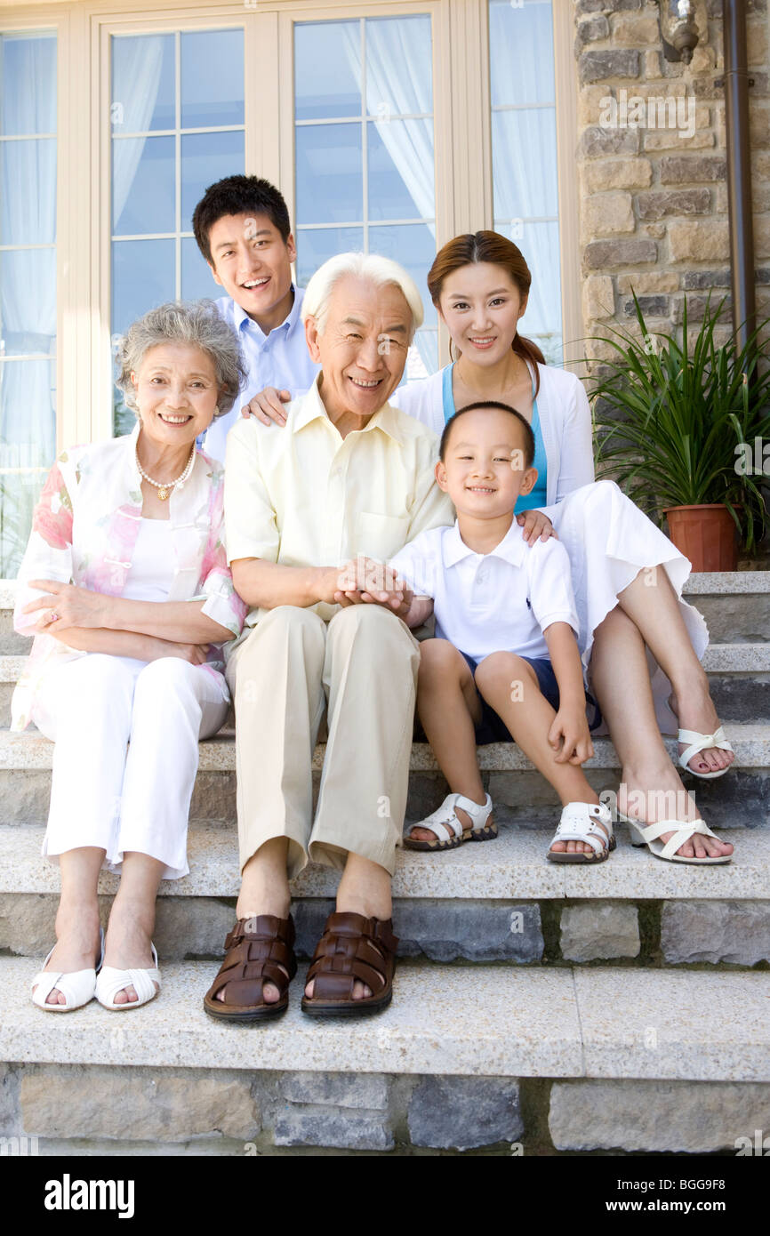 Portrait of a Three generation family Stock Photo - Alamy
