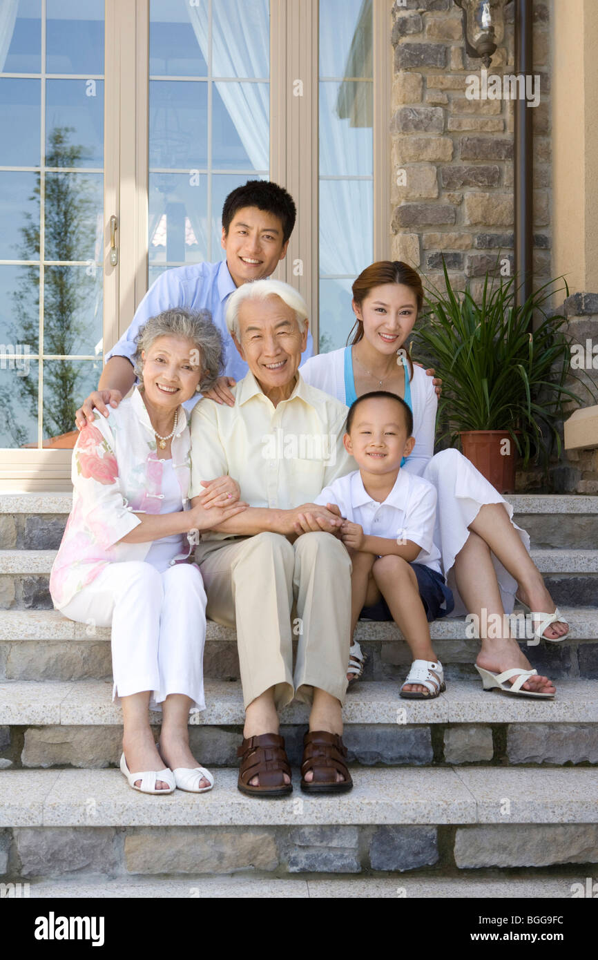 Portrait of a Three generation family Stock Photo - Alamy