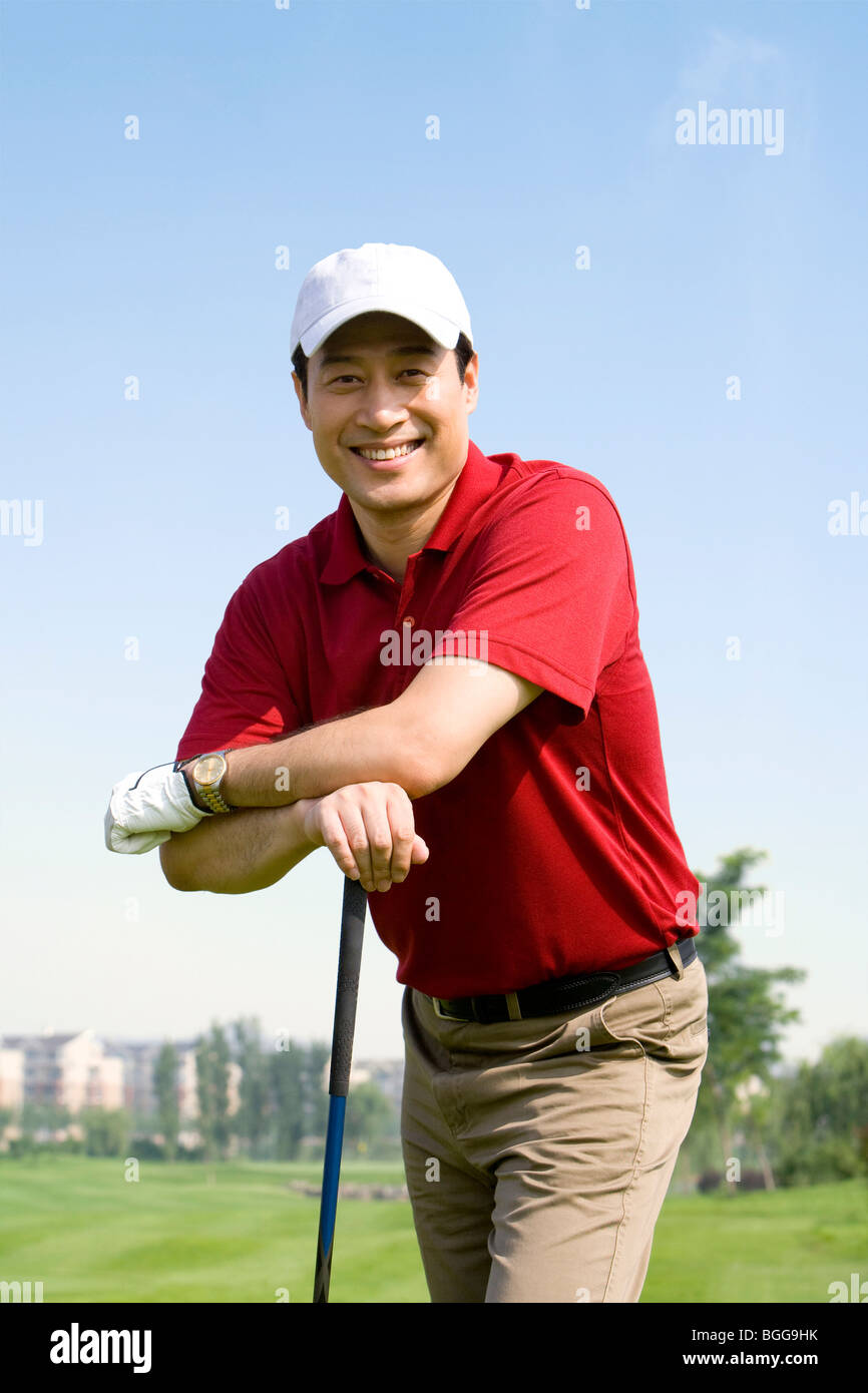 Portrait of a male Golfer Stock Photo - Alamy