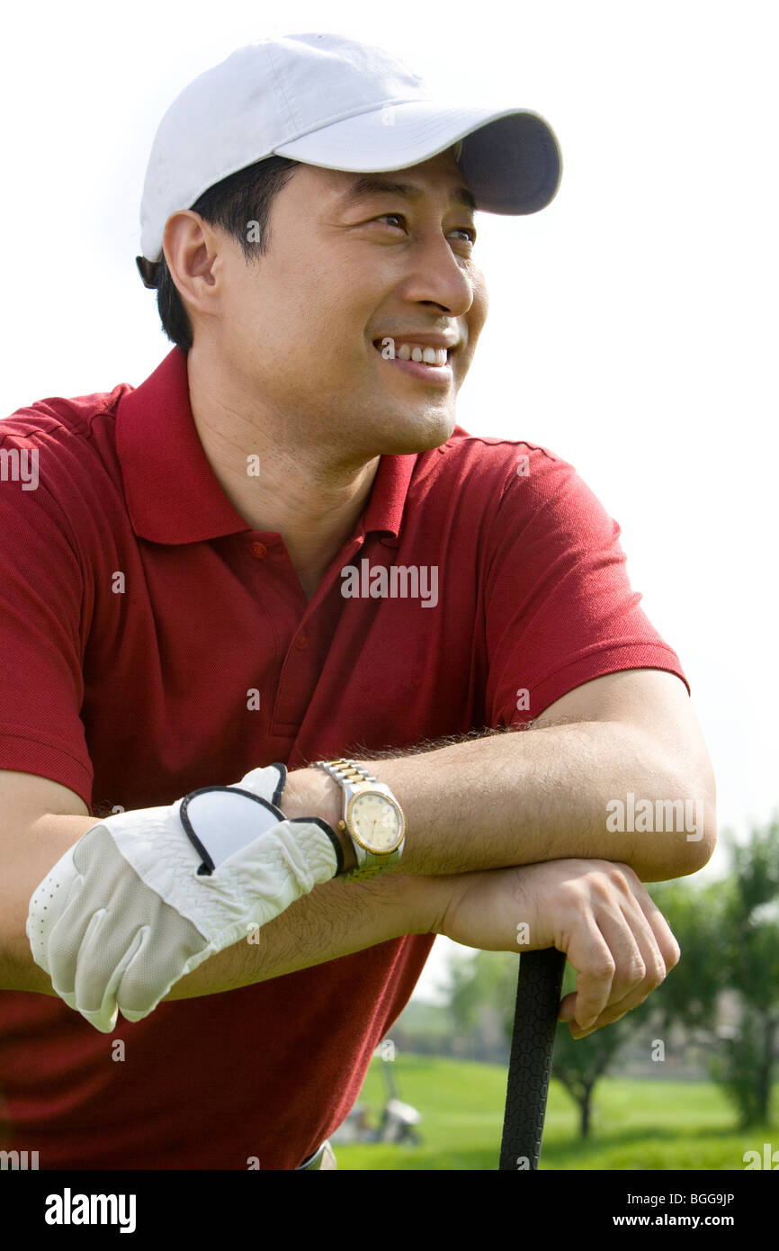 Portrait of a male Golfer Stock Photo - Alamy