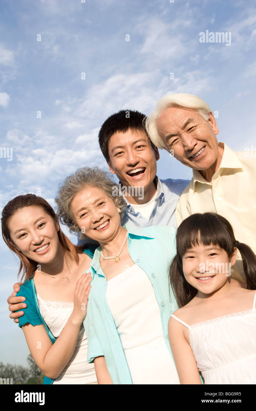 Portrait of a Three generation family Stock Photo - Alamy