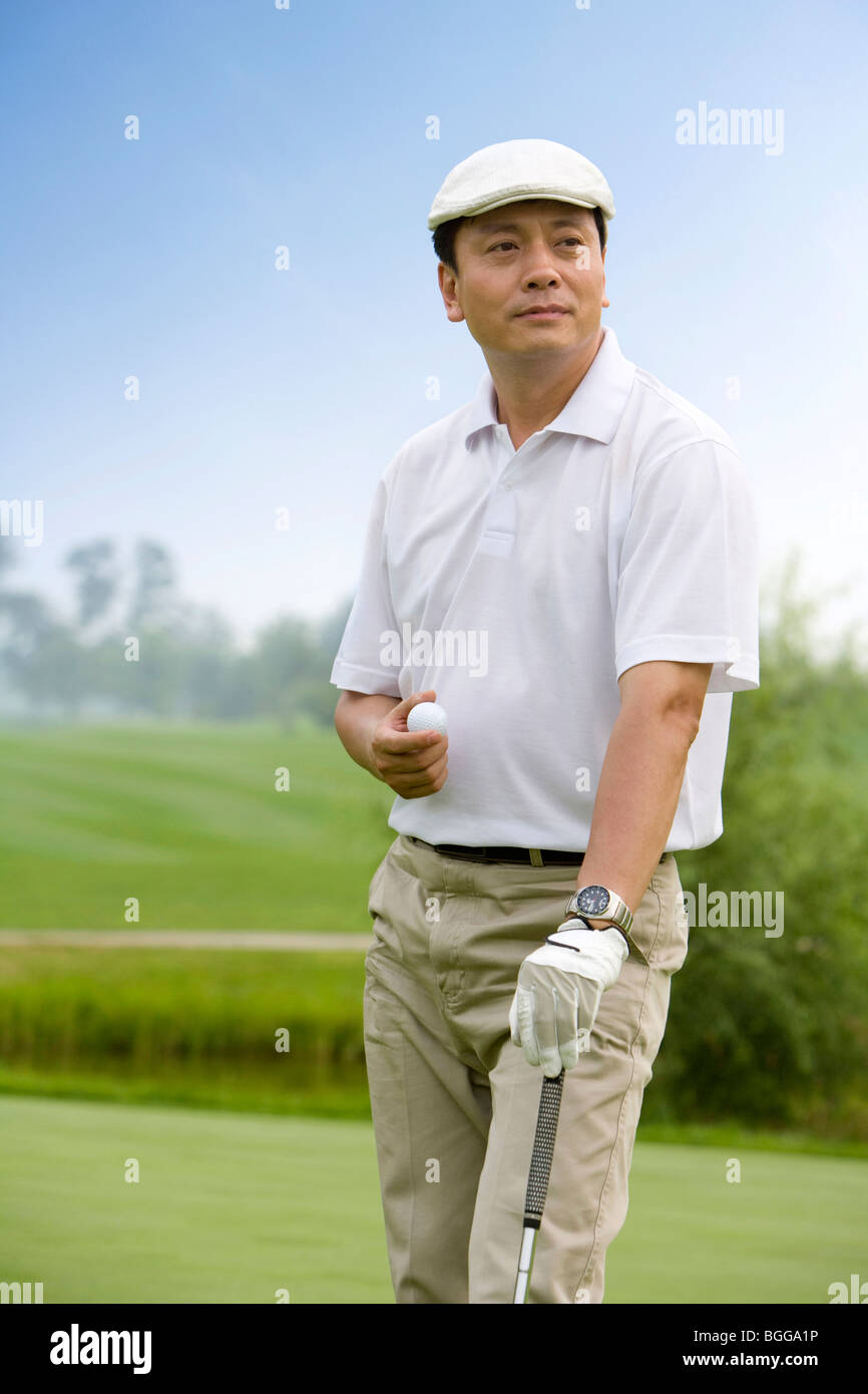 Portrait of a male Golfer Stock Photo - Alamy